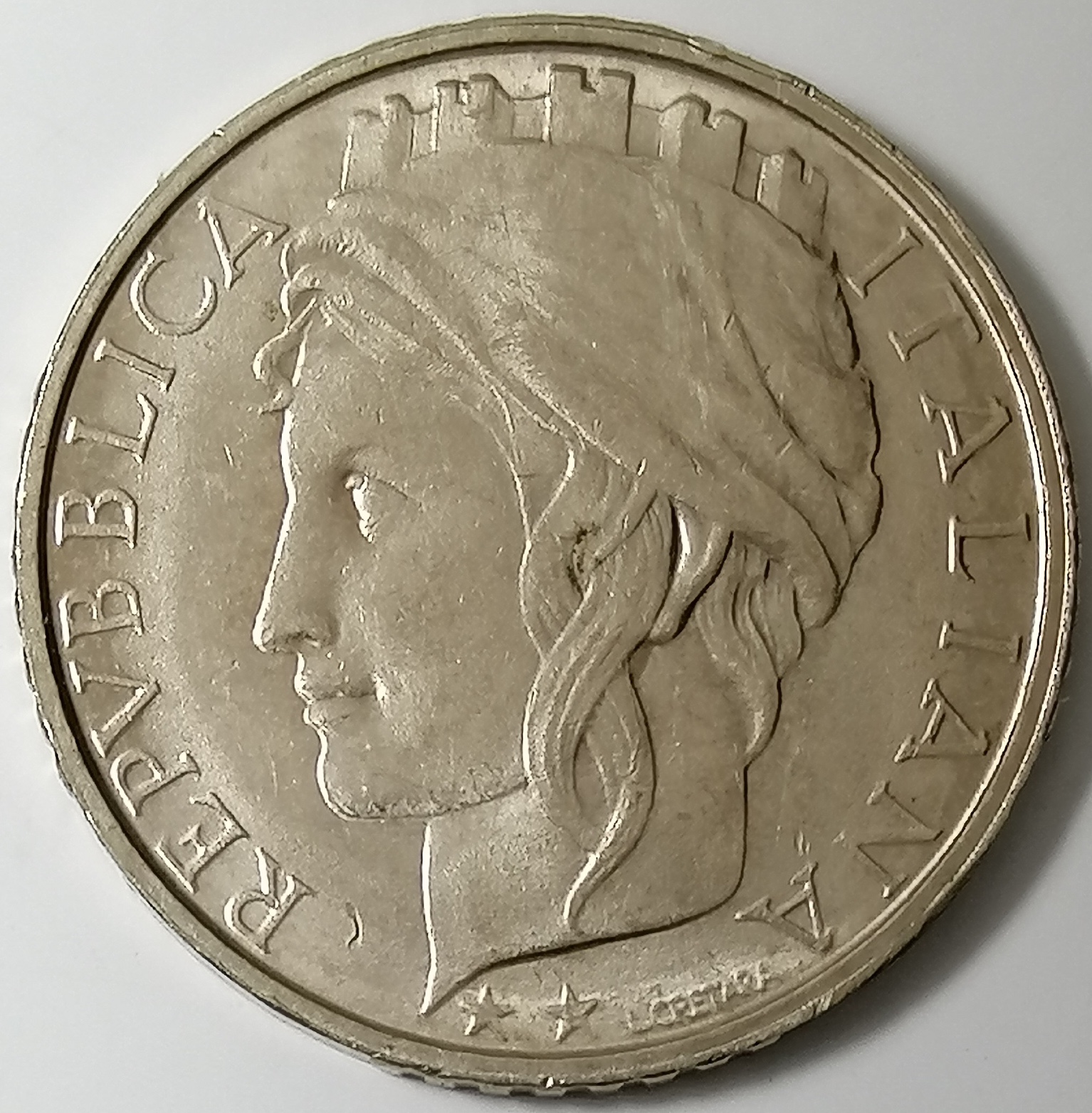 100 LIRE TURRITA 1994 R R/ Variante caratteri del valore e numeri del ...